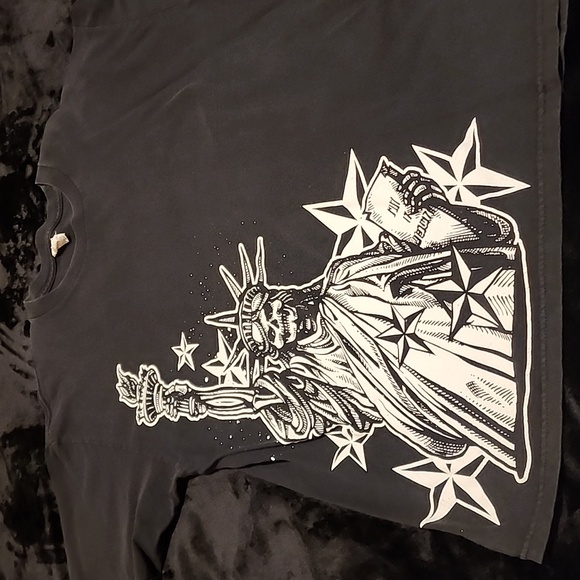 Shirts | Vintage Mens Xl Skull Statue Of Liberty Ss Shirt | Poshmark